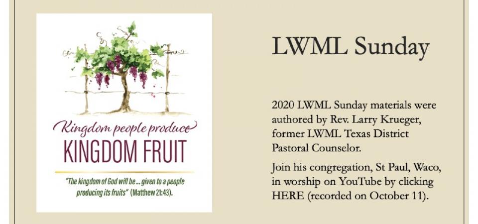 Welcome to the LWML Texas District Website | LWML Texas District